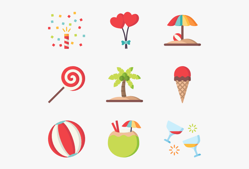 Summer Party Icons Png, Transparent Png , Transparent Png Image - PNGitem