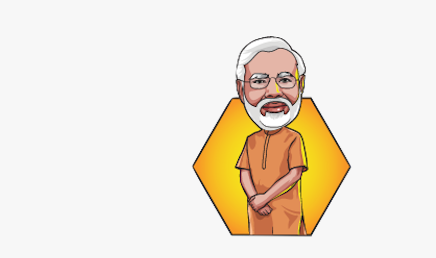 Narendra Modi Stickers Messages Sticker-5 - Cartoon Sketch Of Modi, HD ...