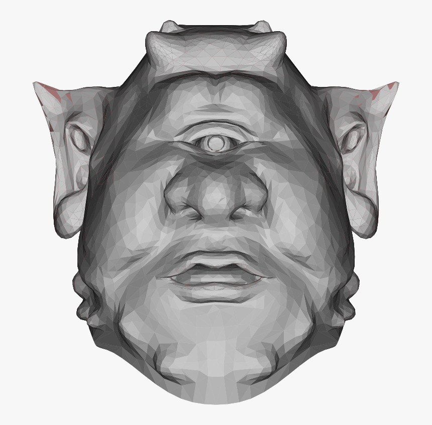 Low Poly Ogre Head - Drawing, HD Png Download , Transparent Png Image ...
