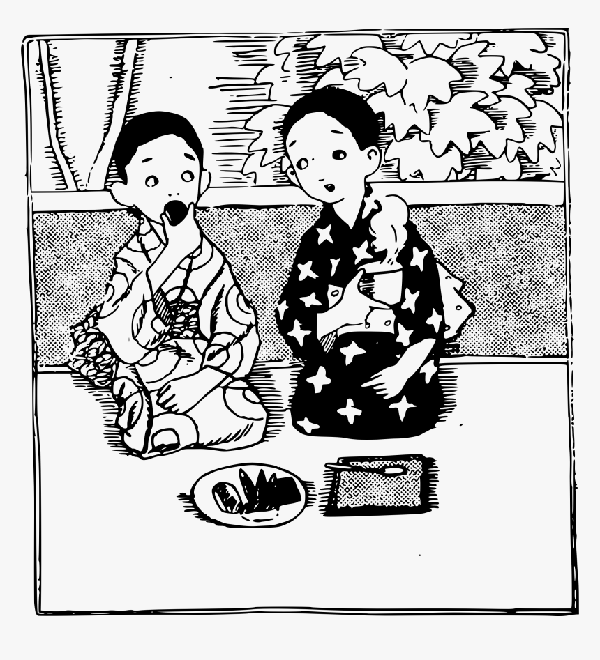 Snacks Clip Arts - Drawing Of Japanese Child, HD Png Download ...