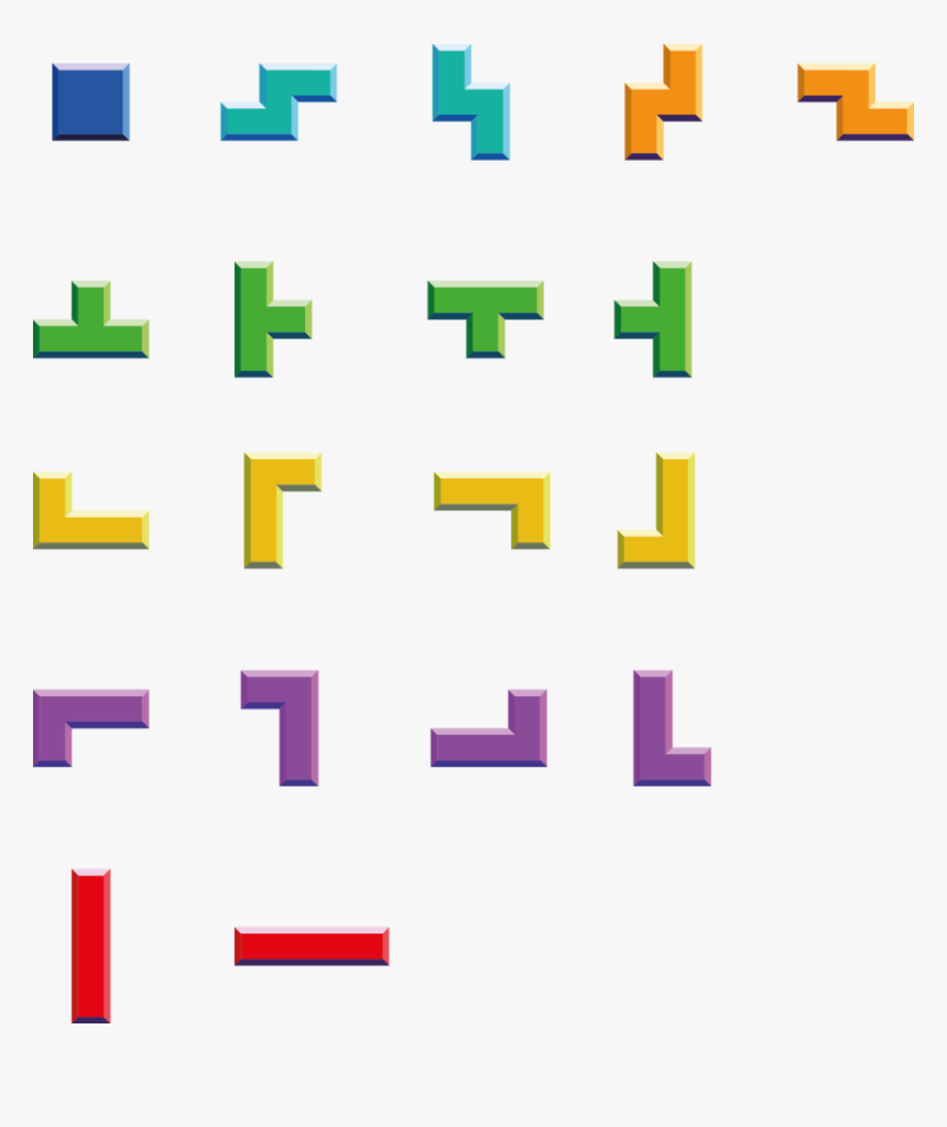 Transparent Tetris Blocks Png - Tetris Sprite, Png Download ...