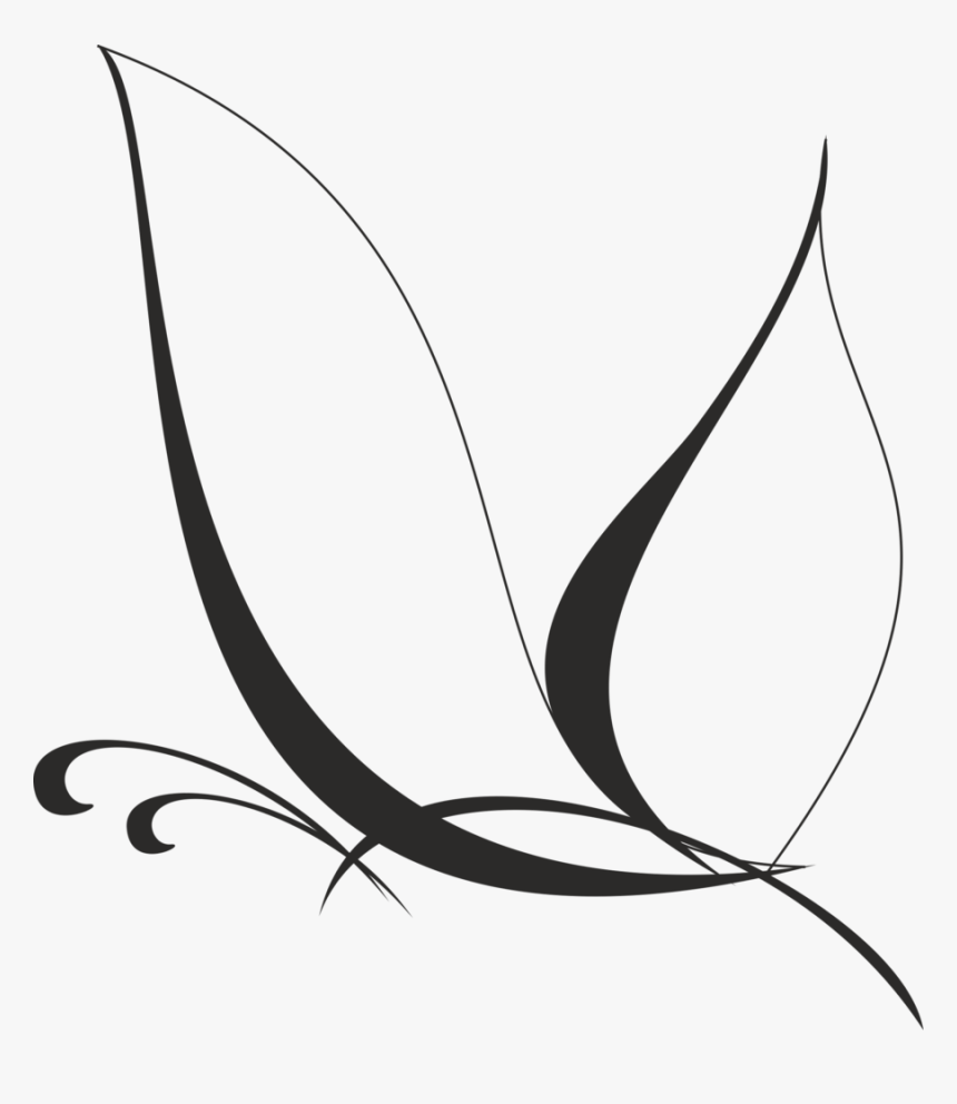 Transparent Clipart Downloader - Black And White Butterfly Vector, HD ...