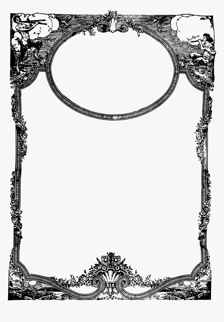 Picture Frame,visual Arts,monochrome Photography - Fantasy Frame Png ...