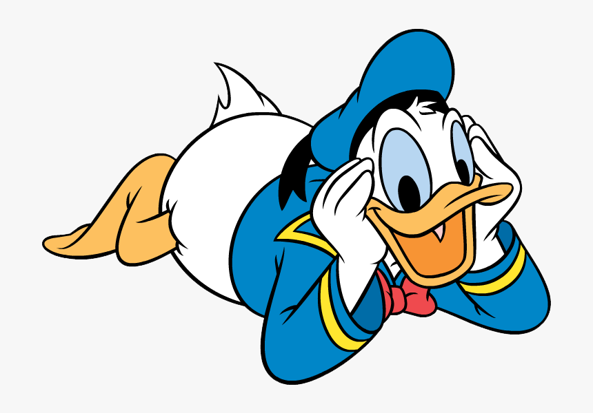 Donald Duck Clipart - Donald Duck Laying Down, HD Png Download ...