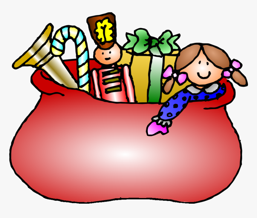 Christmas Toys Clip Art , Png Download - Santa Claus Bag Cartoon ...