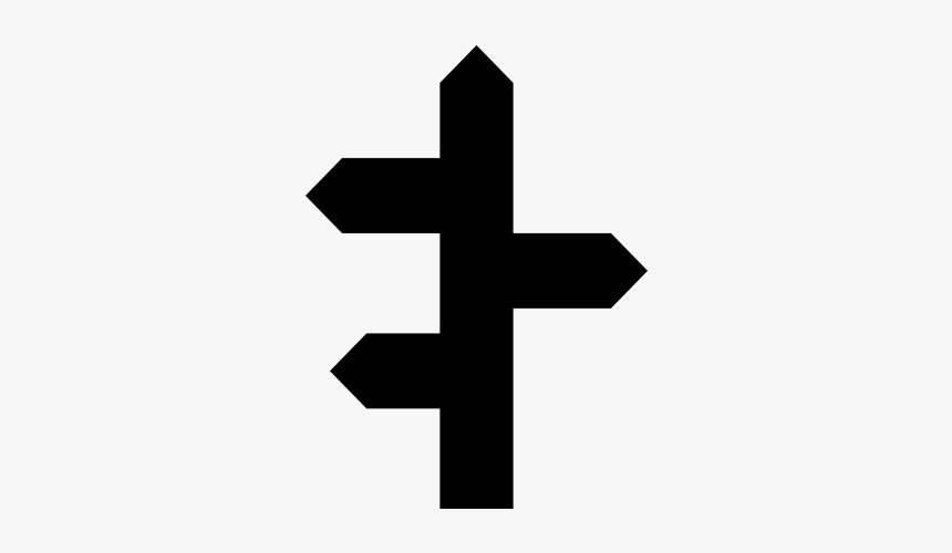 Crossroad Sign Icon Png Vector - Crossroad Sign Png, Transparent Png ...