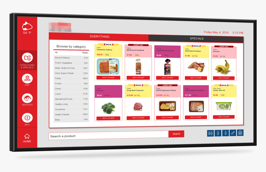 Interactive Retail-1 - Display Device, HD Png Download , Transparent ...