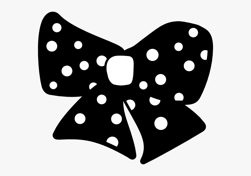 Black And White Polka - Minnie Mouse Ribbon Black, HD Png Download ...