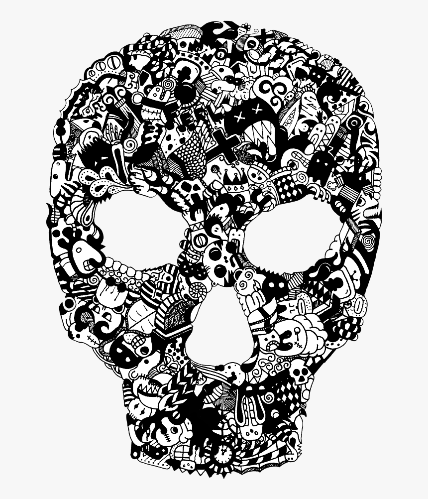 Doodle Skull Illustration - Skull, HD Png Download , Transparent Png ...
