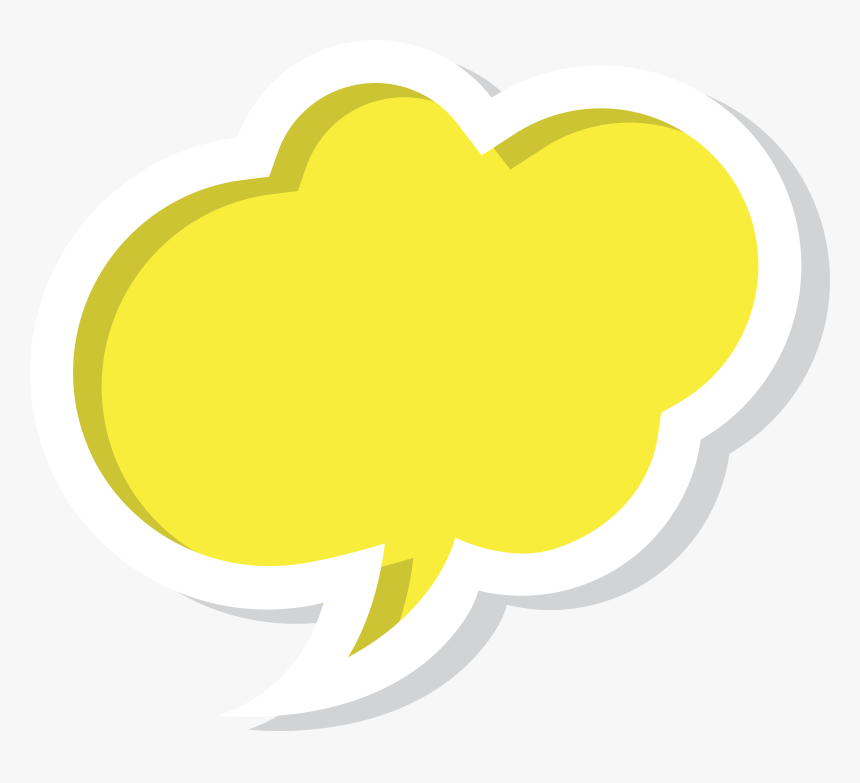Bubble Speech Cloud Yellow Png Clip Art Image - Heart, Transparent Png ...