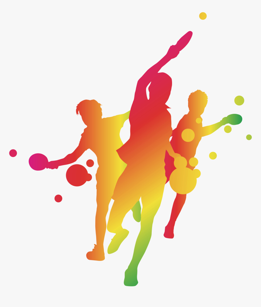 Table Tennis Silhouette Figures Free Clipart Hq Clipart - Silhouette ...