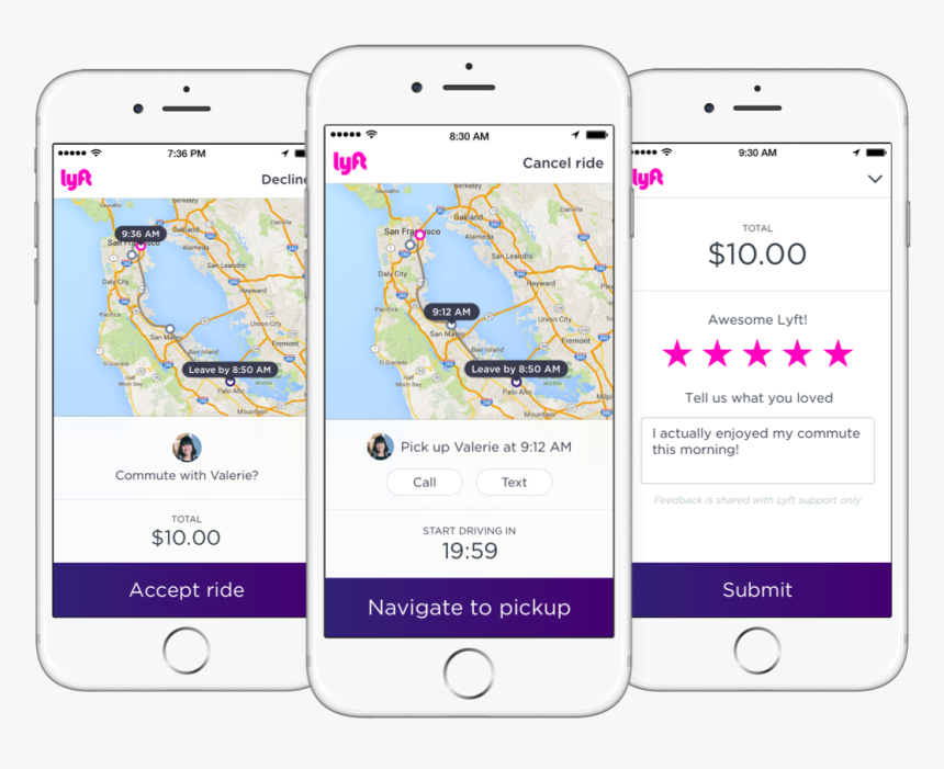 Lyft Carpool Screens - Lyft Carpool, HD Png Download , Transparent Png ...