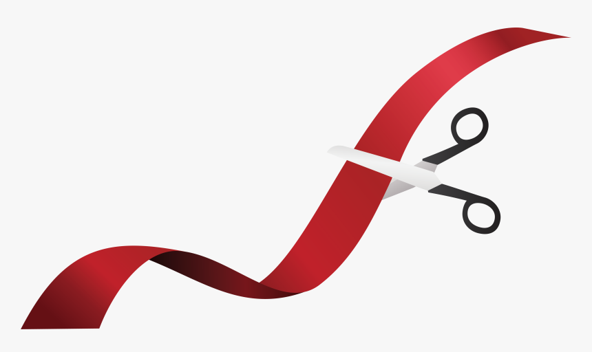 Clipart Scissors Ribbon - Red Ribbon With Scissors, HD Png Download ...