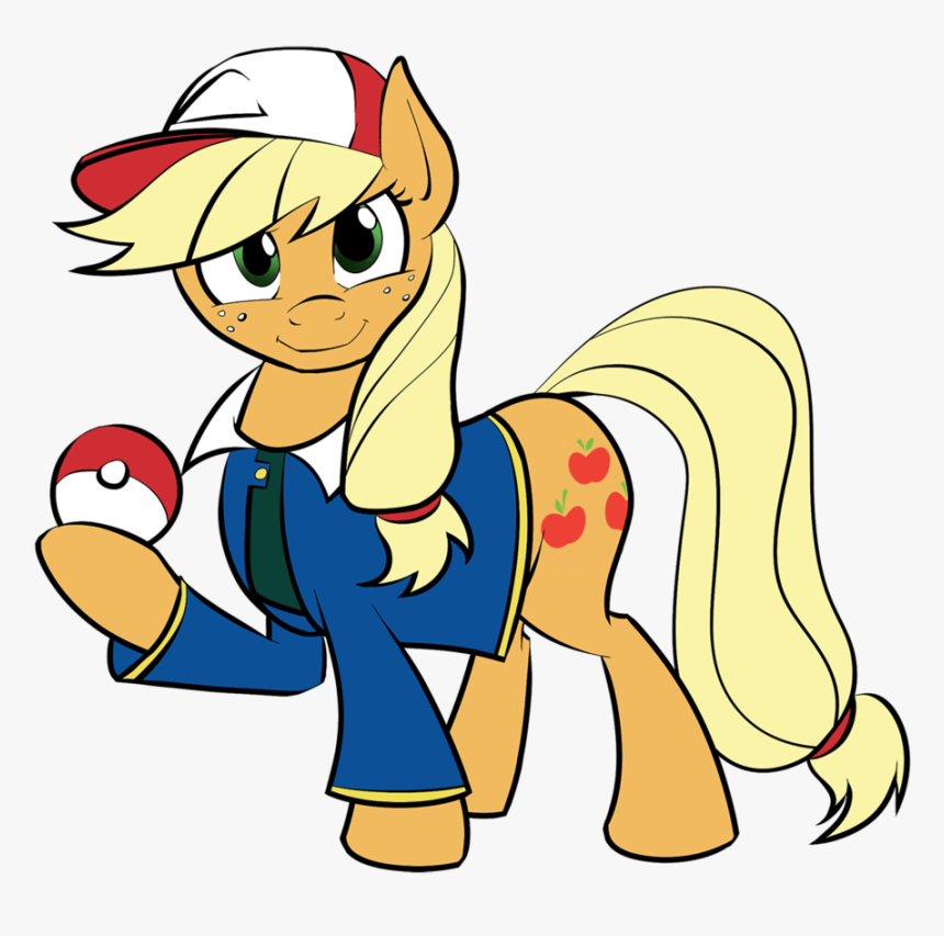 Aj The Pokemon Trainer By Acesential - Applejack Pikachu, HD Png ...