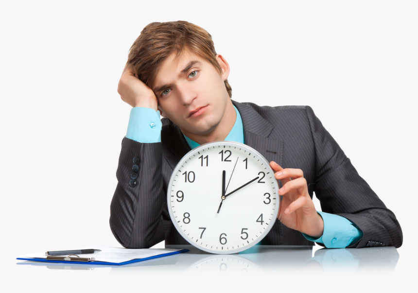 Person Looking Alarm Clock , Png Download - Person Looking At A Clock ...