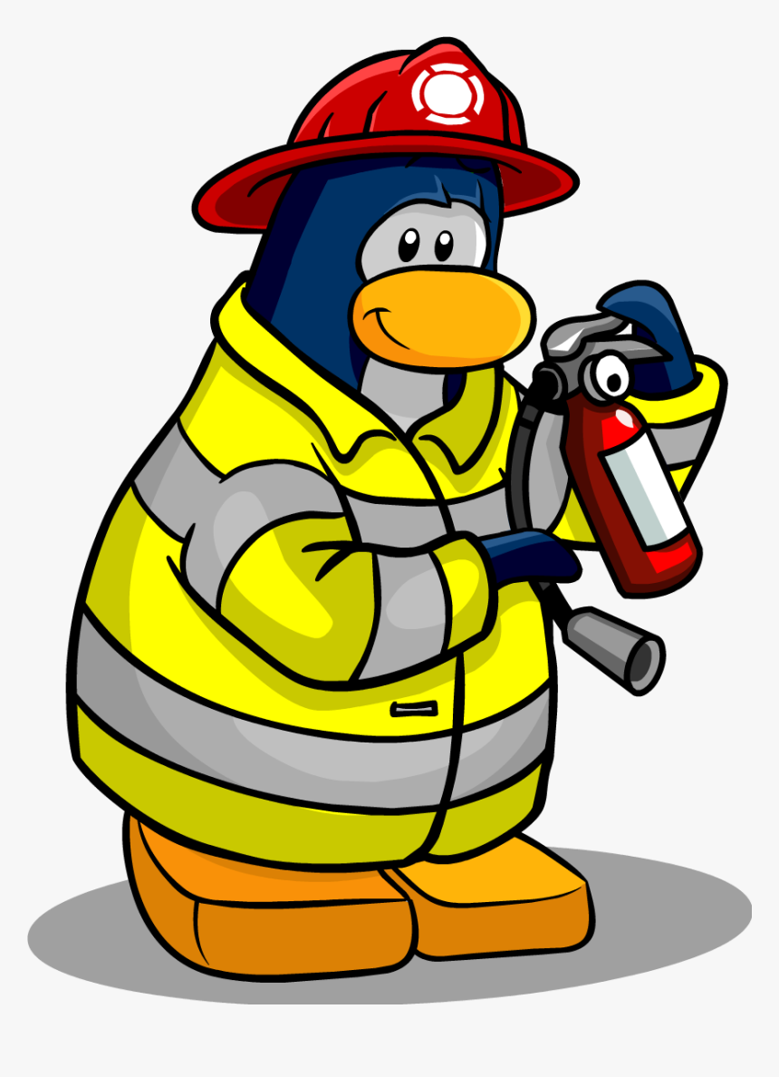 Fire Fighter Penguin - Club Penguin Firefighter Clipart, HD Png ...