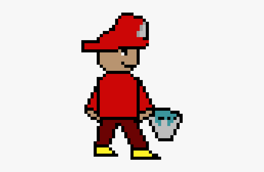 Fireman Pixel Art, HD Png Download , Transparent Png Image - PNGitem