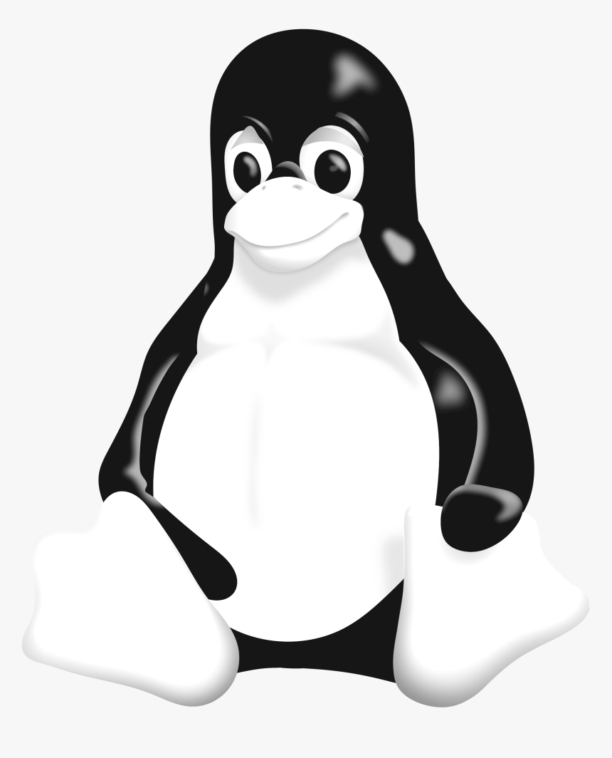 Linux Logo Black And White - Linux Logo Png, Transparent Png ...