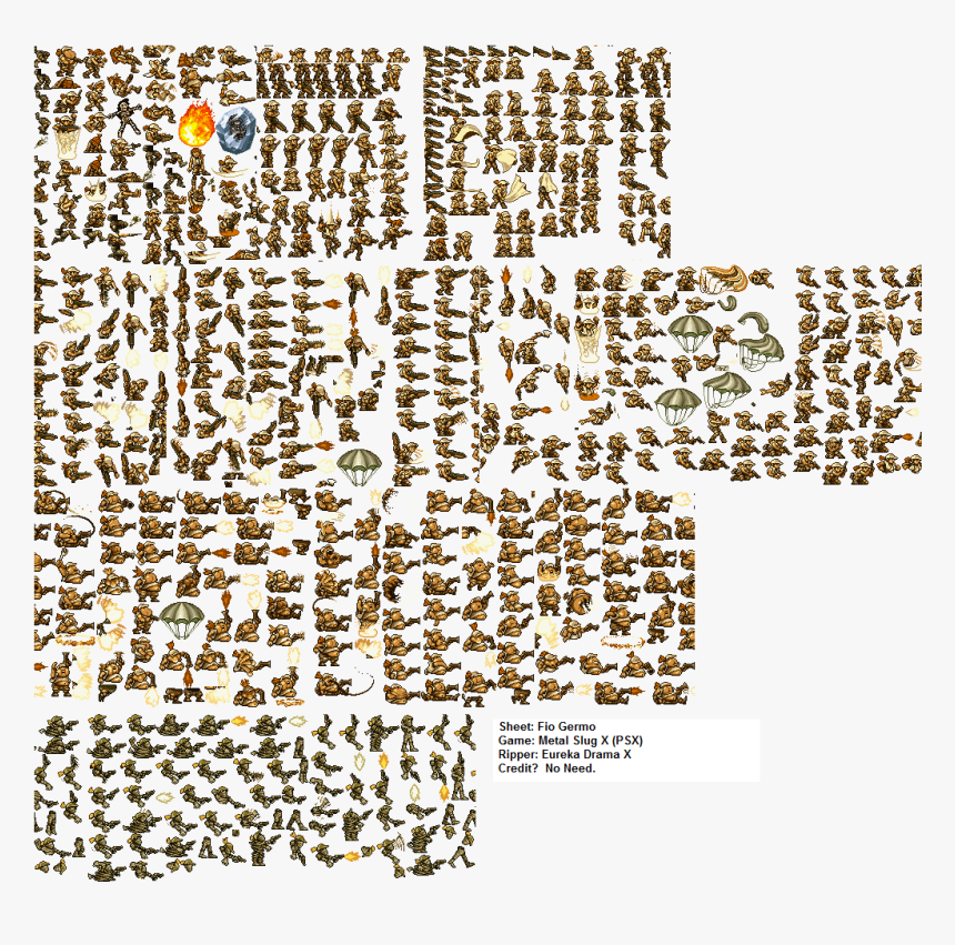 Transparent Ripped Metal Png - Metal Slug Marco Sprite, Png Download ...