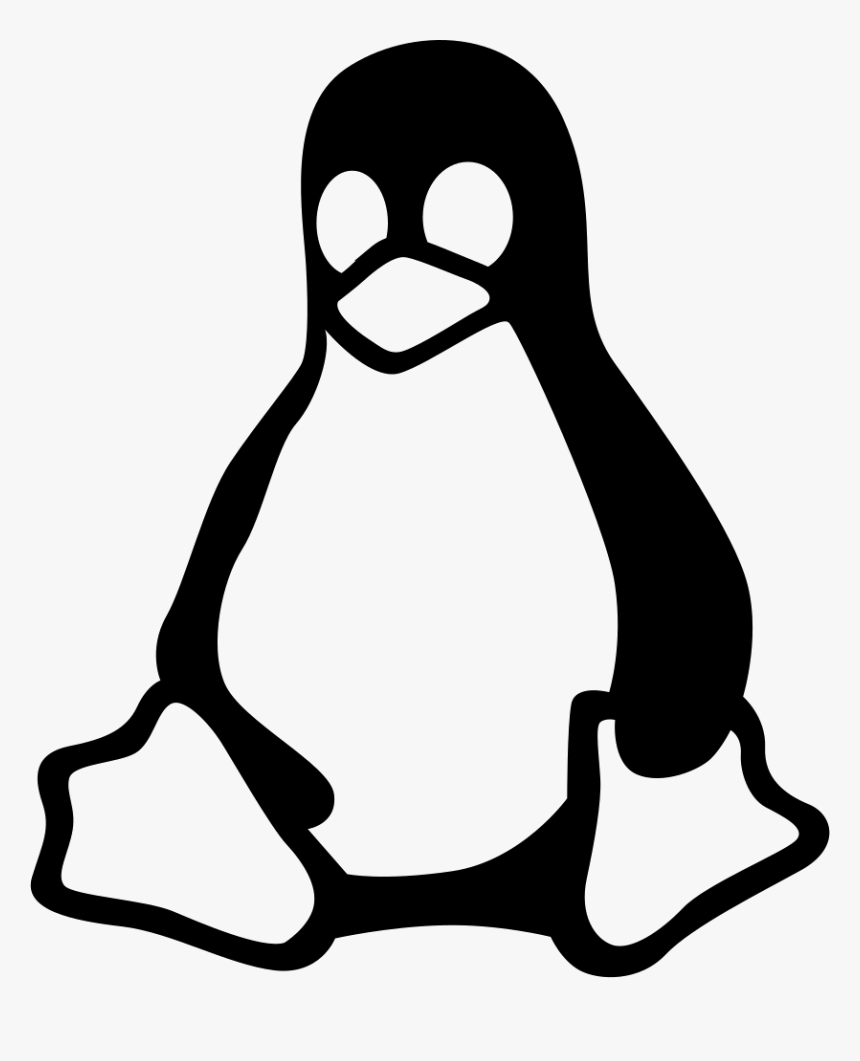Linux - Linux Logo Black And White, HD Png Download , Transparent Png ...