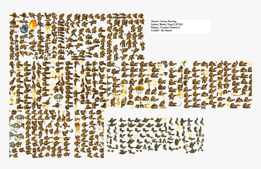 Clip Art Sprite Sheets Erkal Jonathandedecker - Metal Slug Sprites Png ...