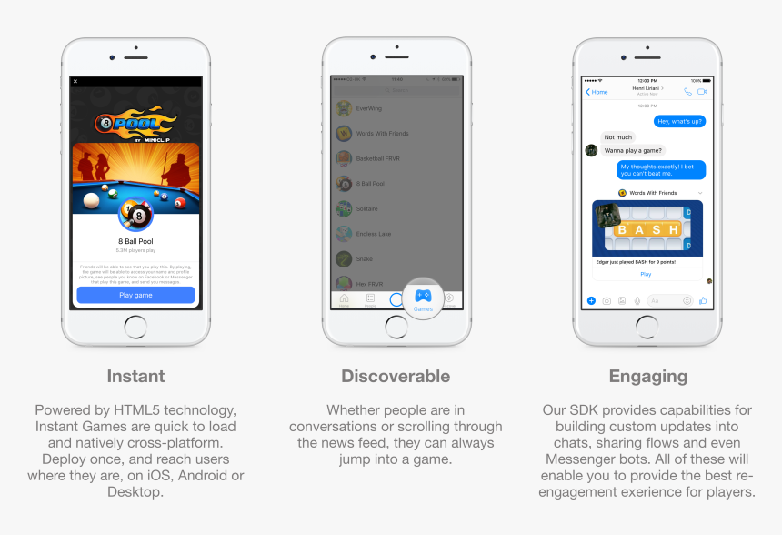 Instant Games - Facebook Instant Games Examples, HD Png Download ...