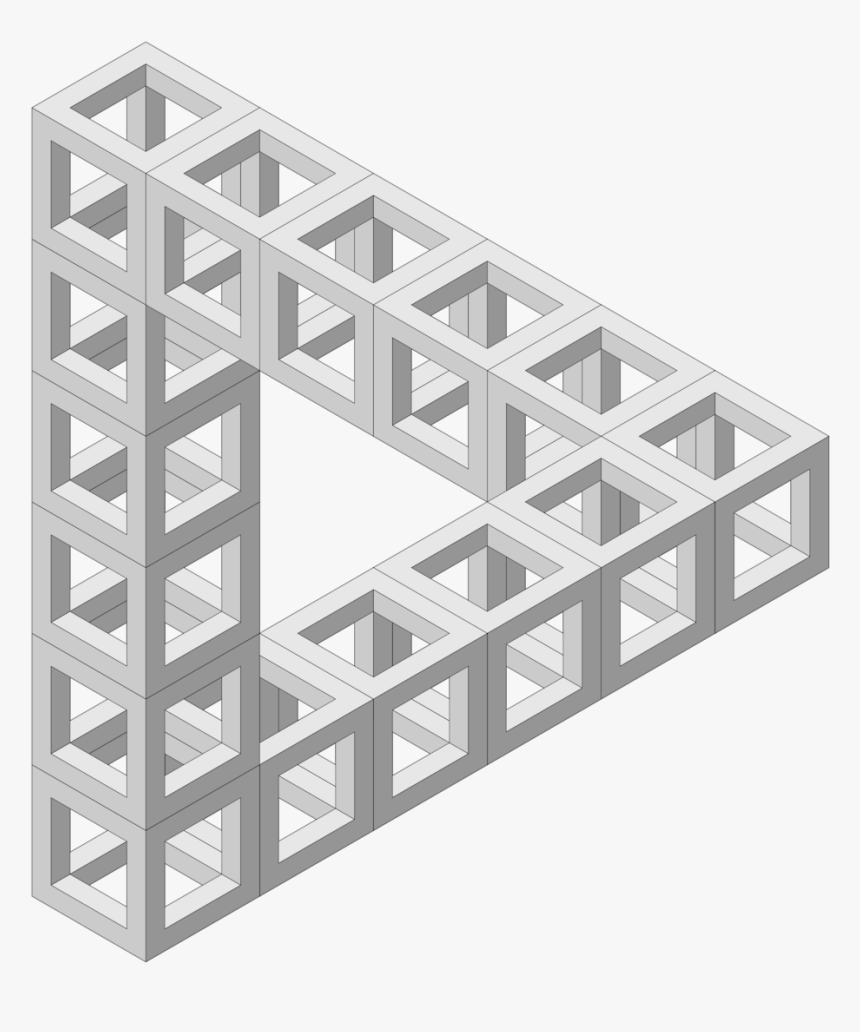 Transparent Impossible Clipart - Impossible Triangle Optical Illusion ...