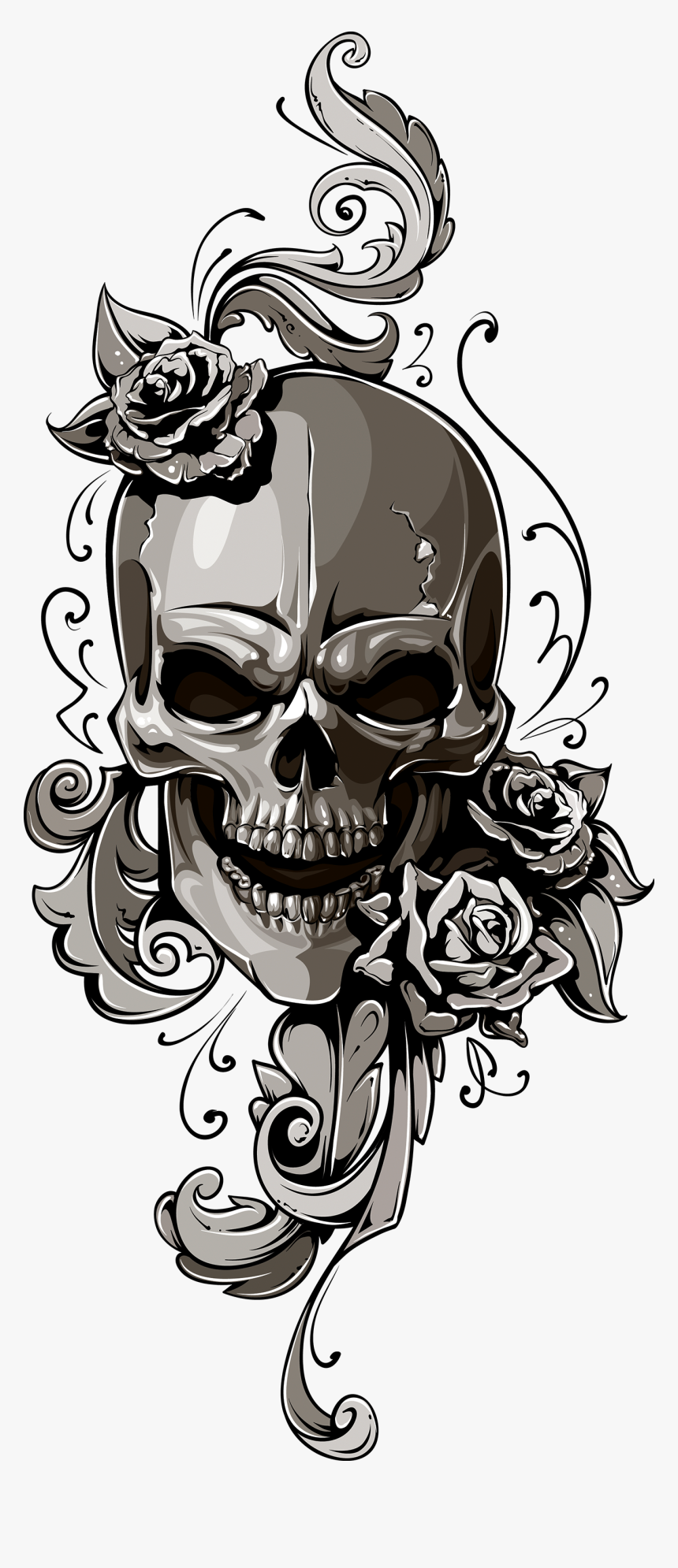 Sad Skull Tattoo