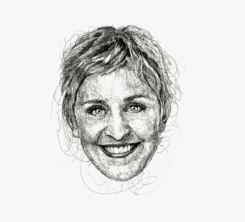 Sketch Of Ellen Degeneres, HD Png Download , Transparent Png Image ...