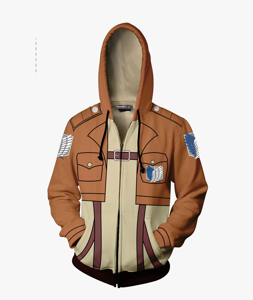 Attack On Titan Eren Yeager Cosplay Zip Up Hoodie Jacket - Dark ...