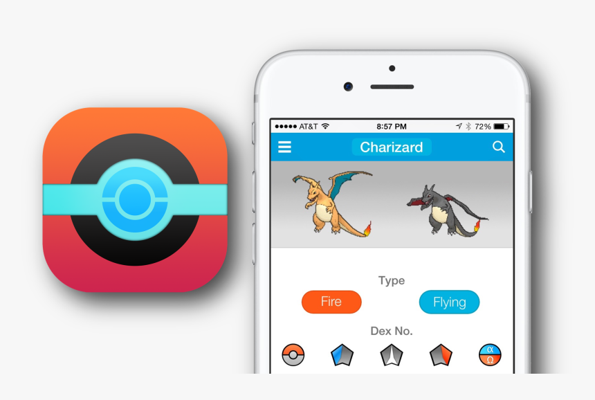 App Icon For The Pokédex App Displayed Alongside The - Pokedex In A Web ...