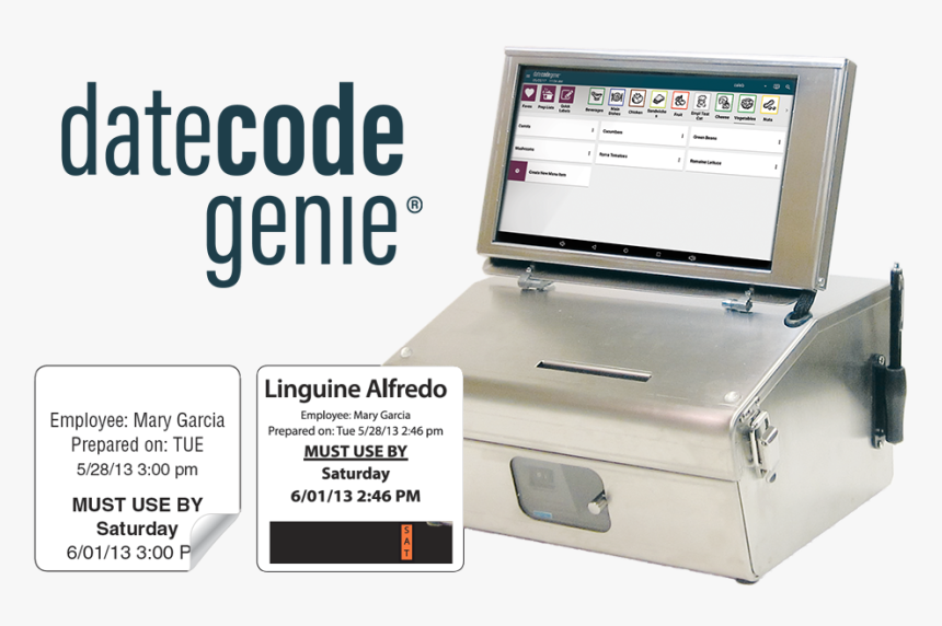 Date Code Genie Food Labeling System - Output Device, HD Png Download ...
