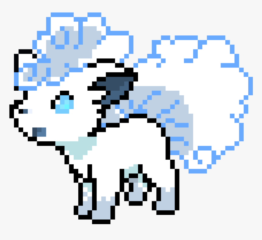 Alolan Vulpix Pixel Art , Png Download - Alolan Vulpix Pixel Art ...
