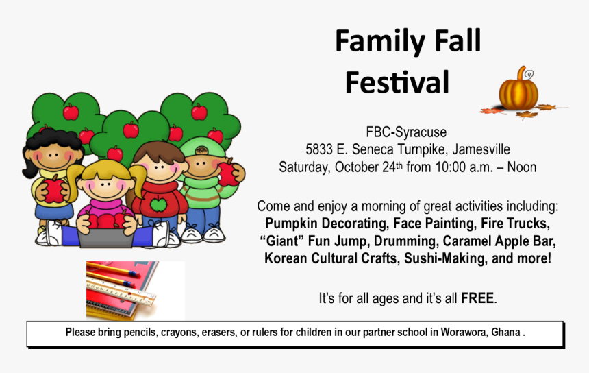 Fall Festival Kids Clipart