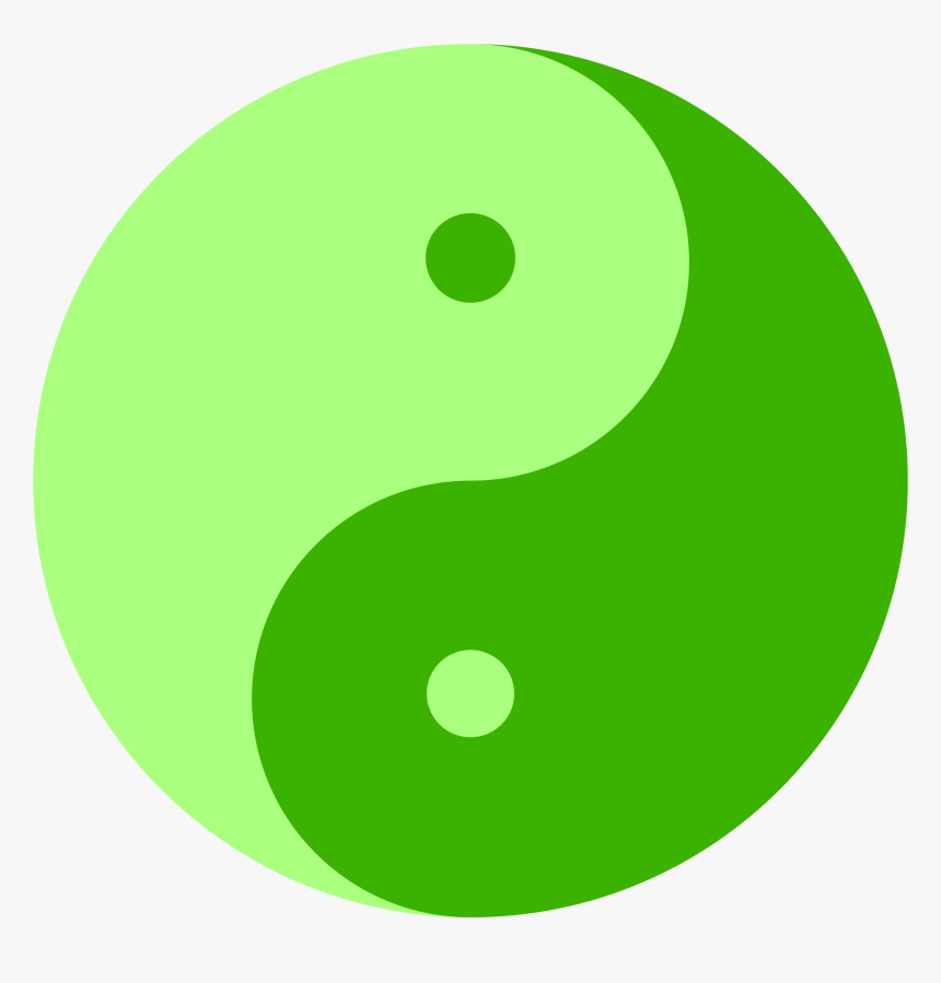 Green Ying And Yang - Yin And Yang Green, HD Png Download , Transparent ...
