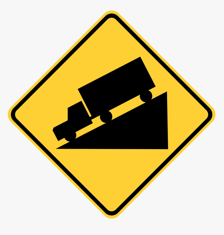 File - Mutcd W7-1 - Svg - Warning Road Signs Clipart - Steep Hill Sign ...