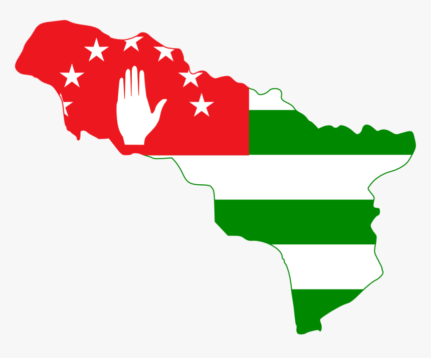 Flag Map Flagartist - Abkhazia Flag Map, HD Png Download , Transparent ...