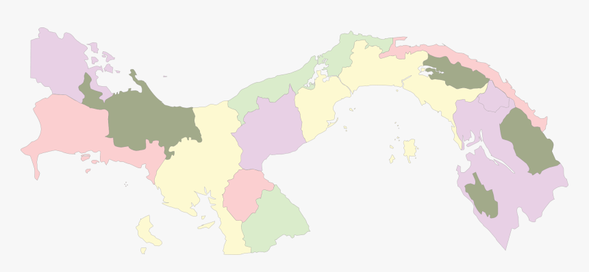 Colored Blank Map Of Panama - Panama, HD Png Download , Transparent Png ...