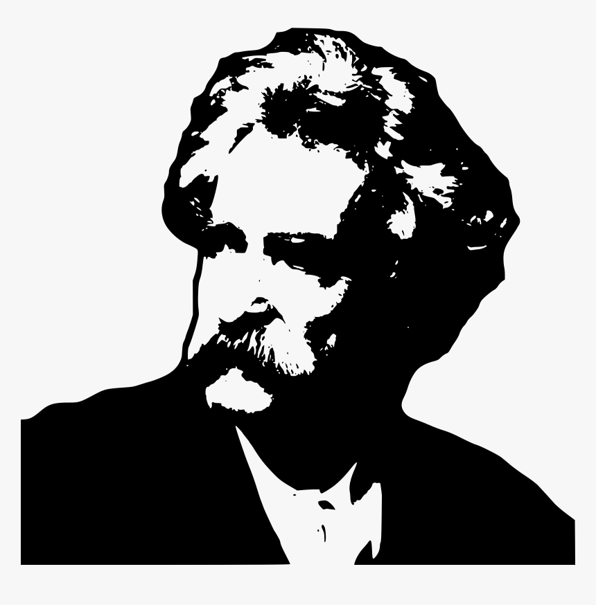 Mark Twain Outline Clip Arts - Transparent Mark Twain Clipart, HD Png ...
