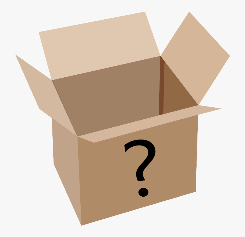 Mystery Box Png Clip Art Black And White - Open Cardboard Box Clipart ...