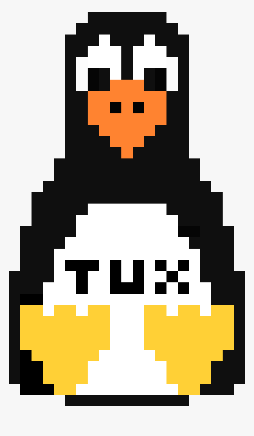 Tux Pixel Art , Png Download - 8 Bit Luigi Pixel Art, Transparent Png ...
