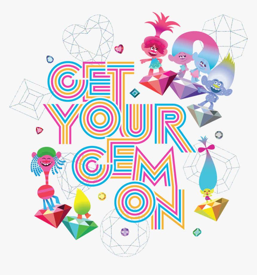 Trolls Movie Get Your Gem On, HD Png Download , Transparent Png Image ...