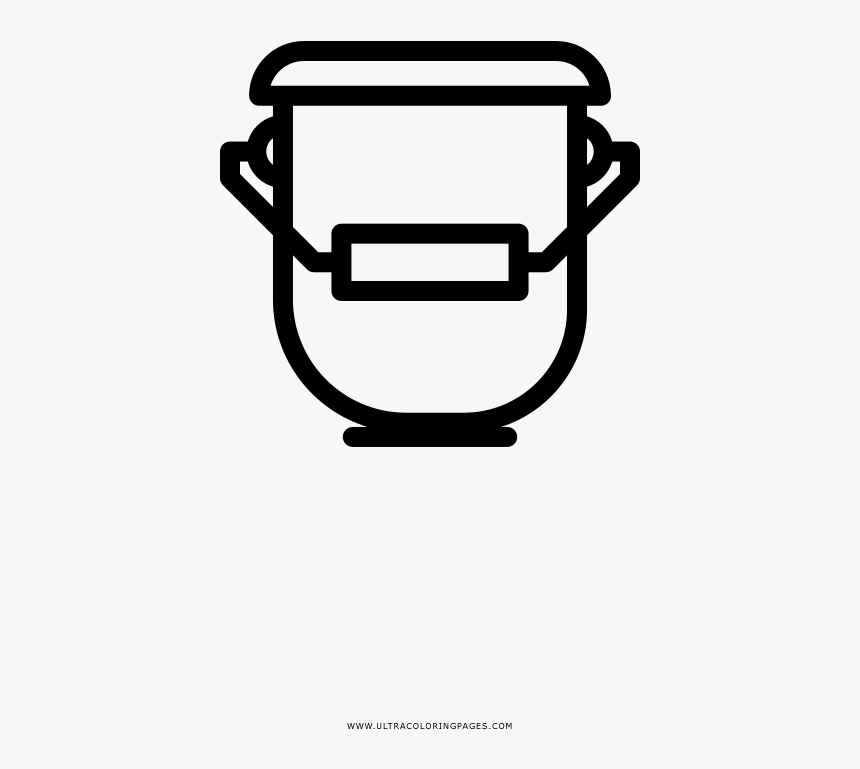 Paint Bucket Coloring Page - Line Art, HD Png Download , Transparent ...