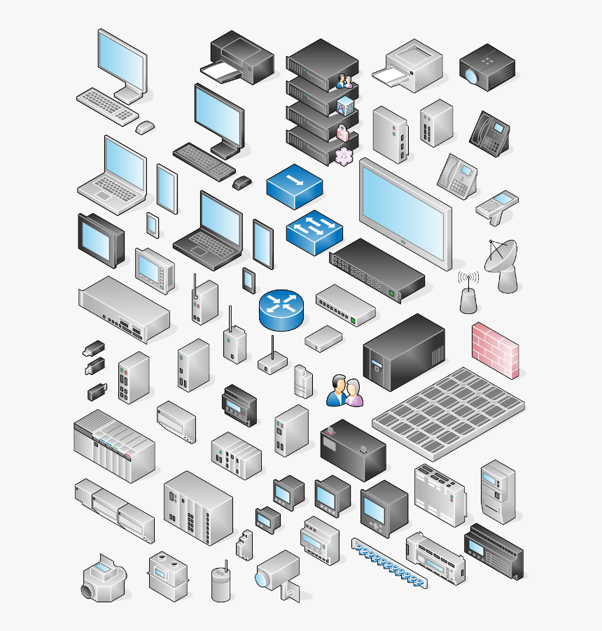 Transparent Networking Icons Png - Svg Network Diagram Icons, Png ...