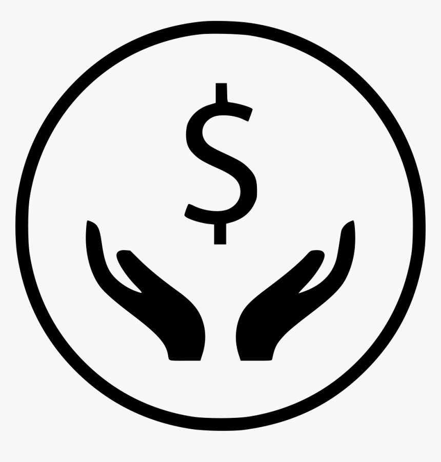 Hands Hand Dollar Sign Wealth Rich - White Hand Logo Png, Transparent ...