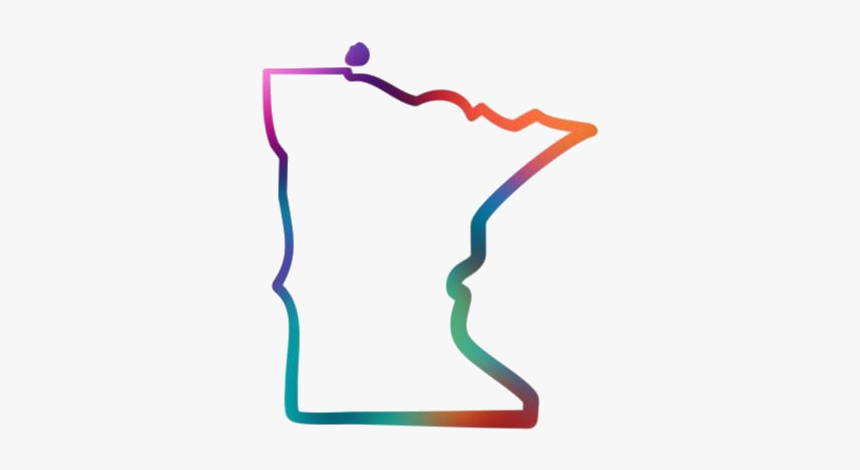 Transparent Minnesota State Map Outline Clipart - Minnesota Shape With ...