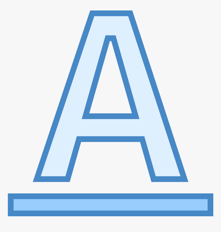 Vector Underline Word - Font Color Icon, HD Png Download , Transparent ...