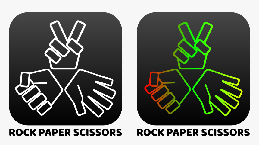 Rock Paper Scissor 1 - Scissors Paper Stone Icon, HD Png Download ...