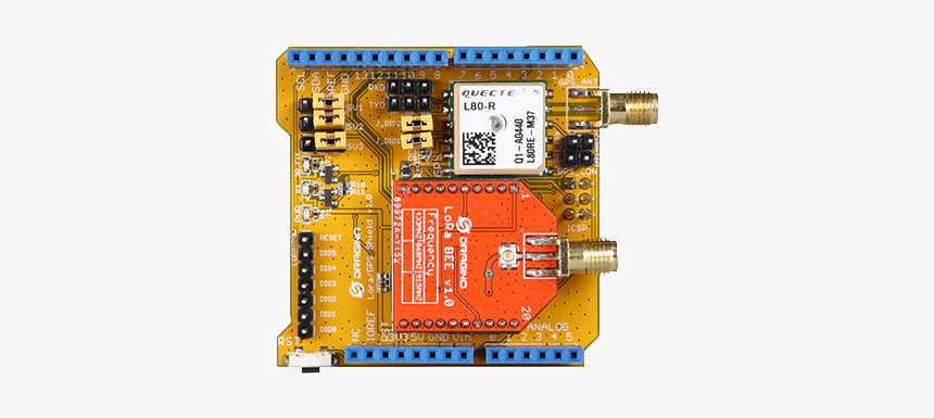 Lora/gps Shield For Arduino - Lora Gps Shield For Arduino, HD Png Download , Transparent Png ...