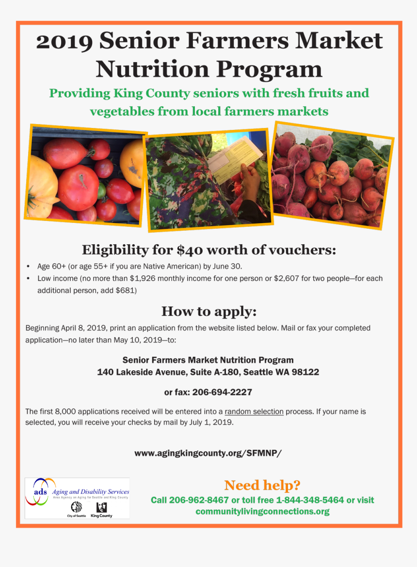 Farmers Market Nutrition Program 2019, HD Png Download , Transparent ...